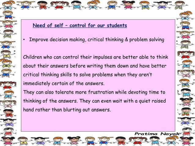 Teach your children"Self-Control" | PPTX