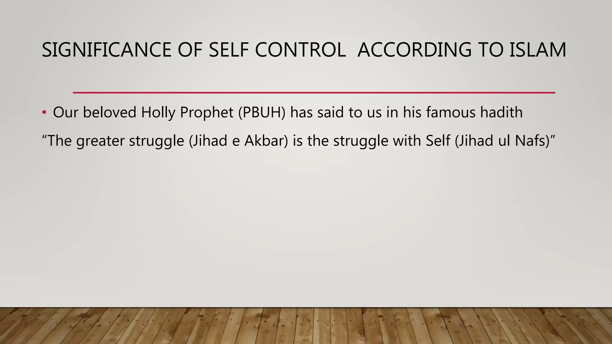 Self control | PPTX