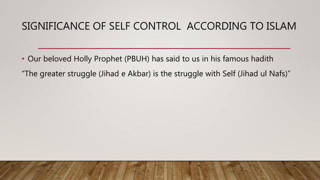 Self control | PPTX