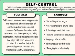 SELF CONTROL CLASS 9 SLIDE SHOW COMPUTERW | PPTX