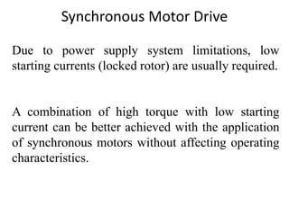 Self control of synchronous motor drives | PPTX