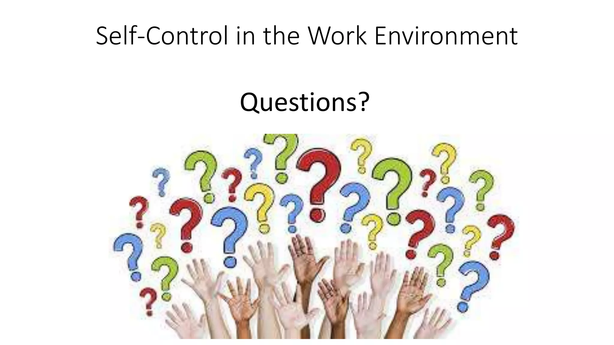 Self control slide presentation | PPTX