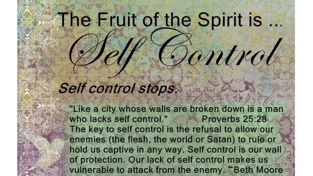 Self control slide presentation | PPT