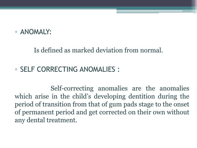 Self correcting anomalies | PPTX
