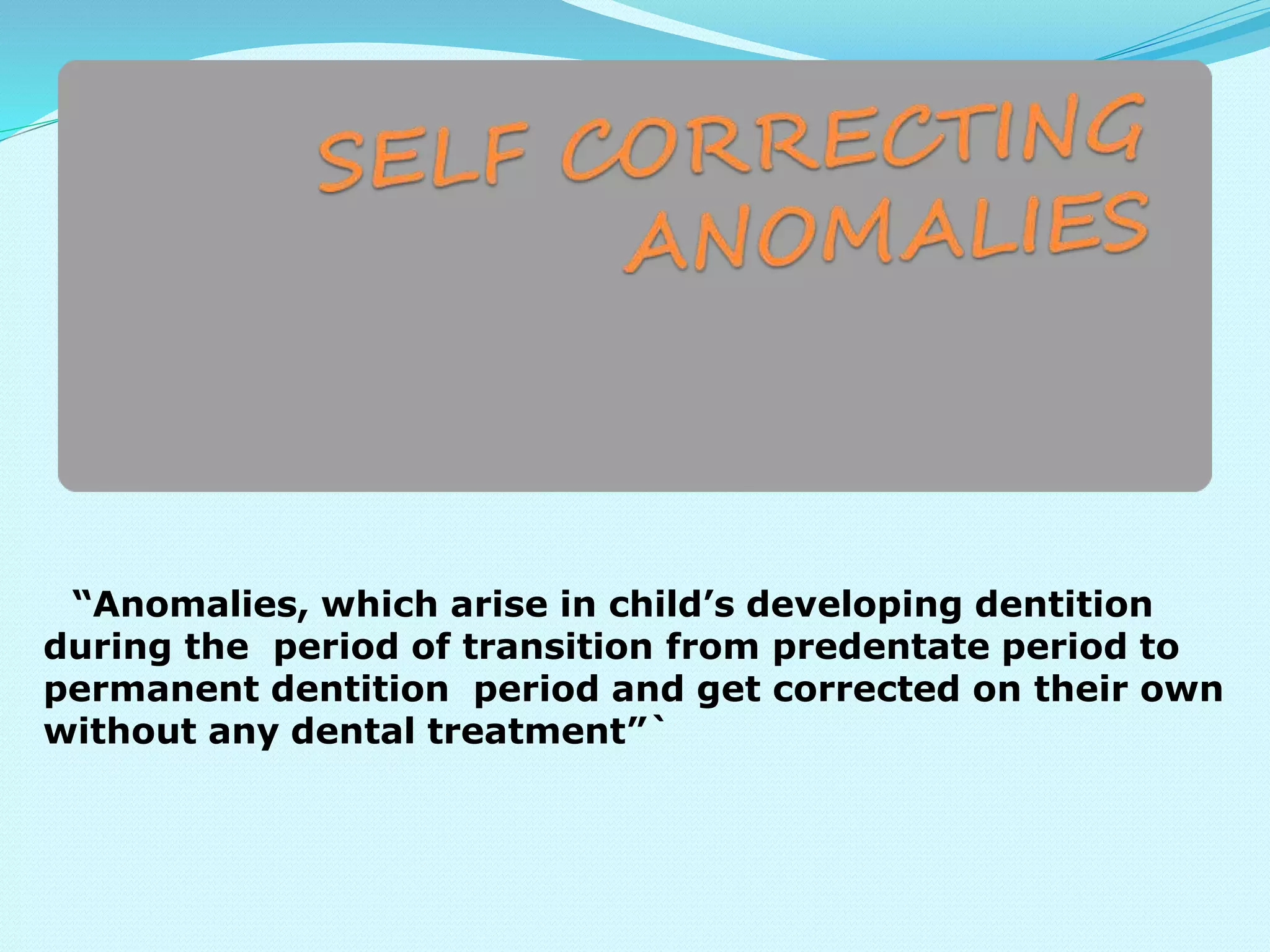 Self correcting anomalies vibhor ortho | PPTX