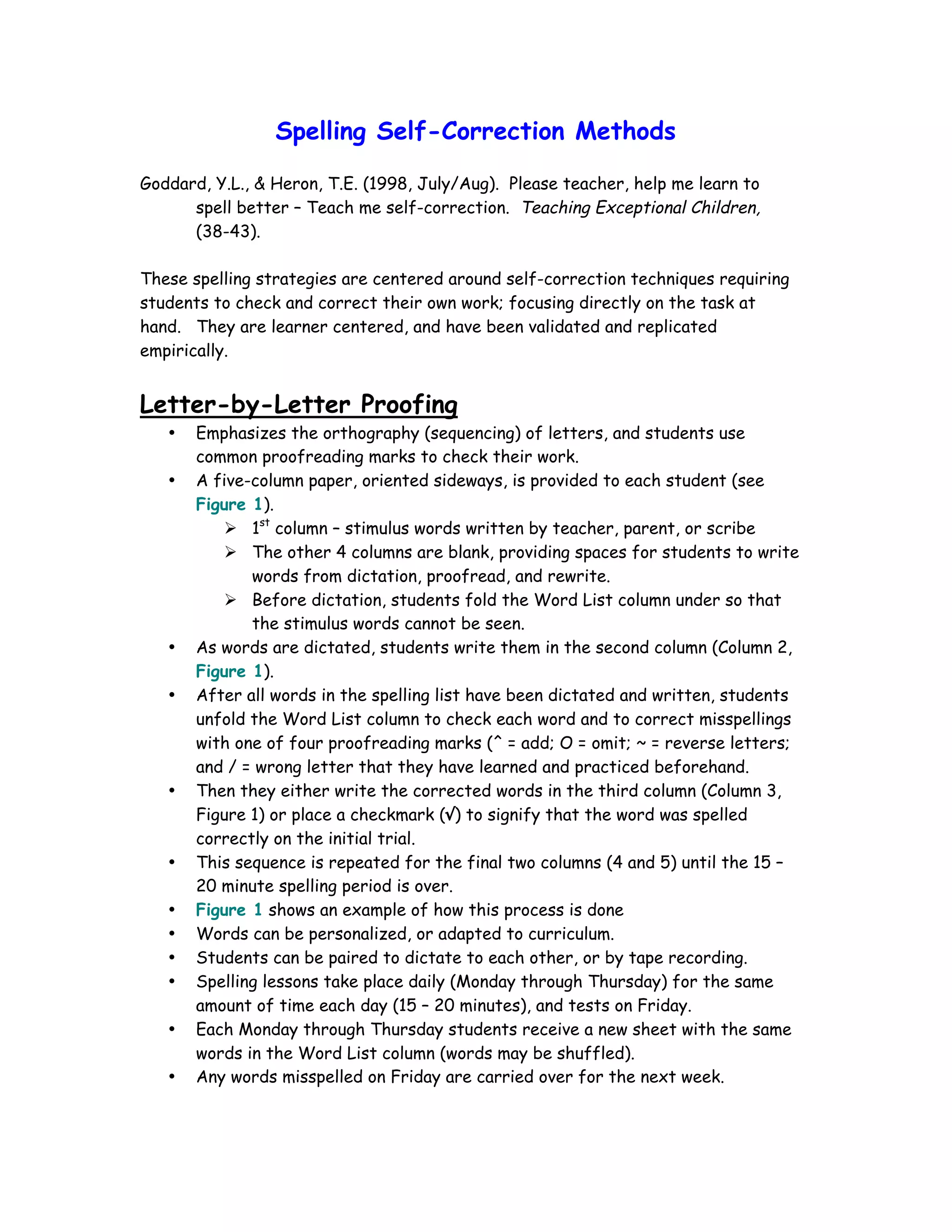 Self correction strategies | PDF