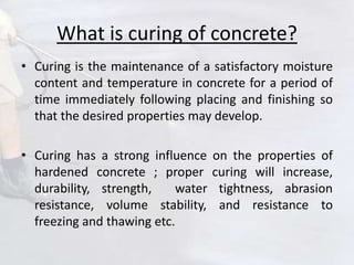 Self curing concrete | PPTX