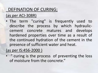 Self curing concrete | PPTX