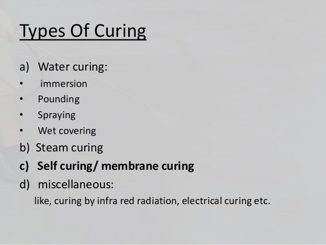 Self curing concrete