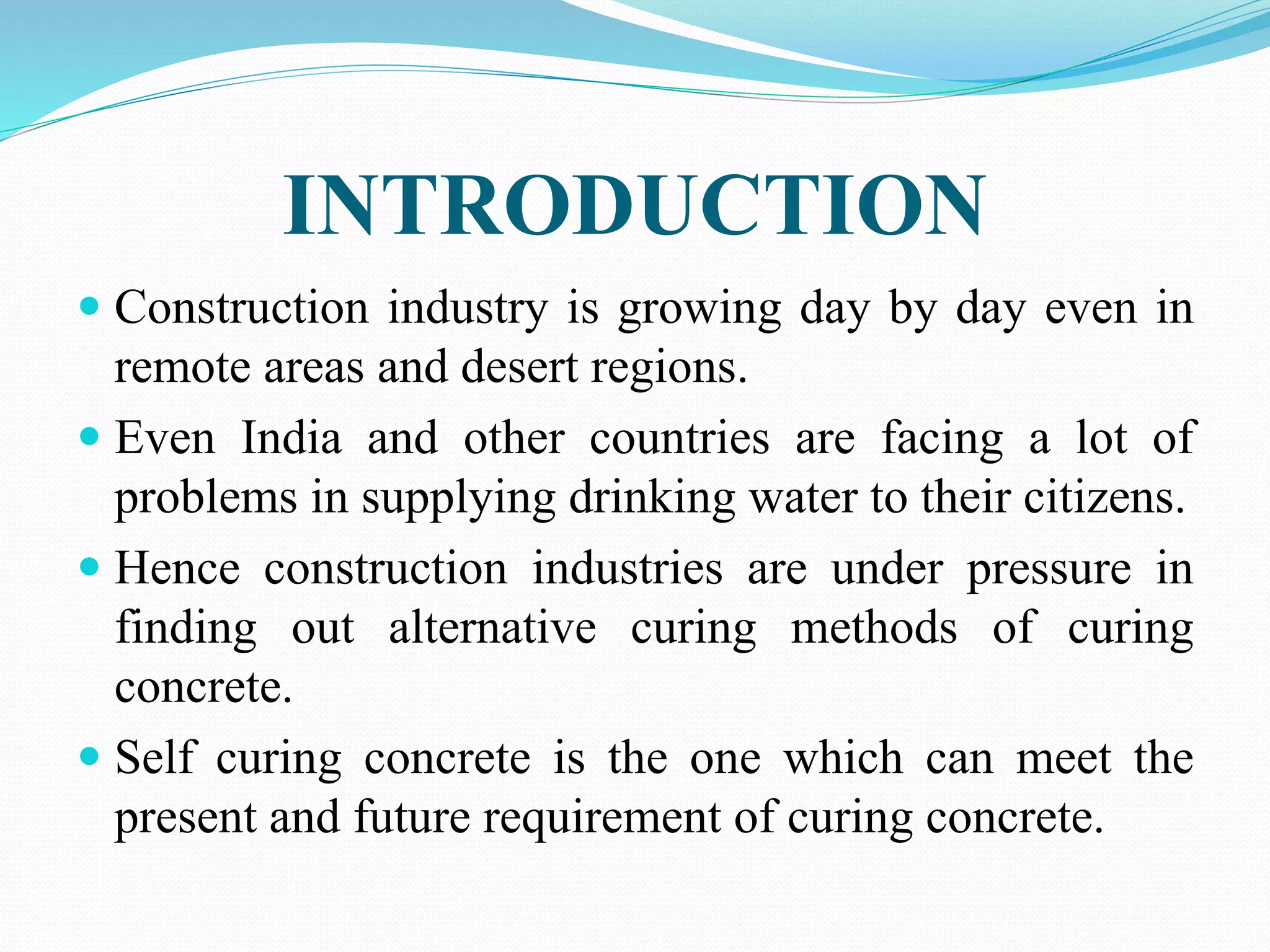 Self curing concrete | PPTX