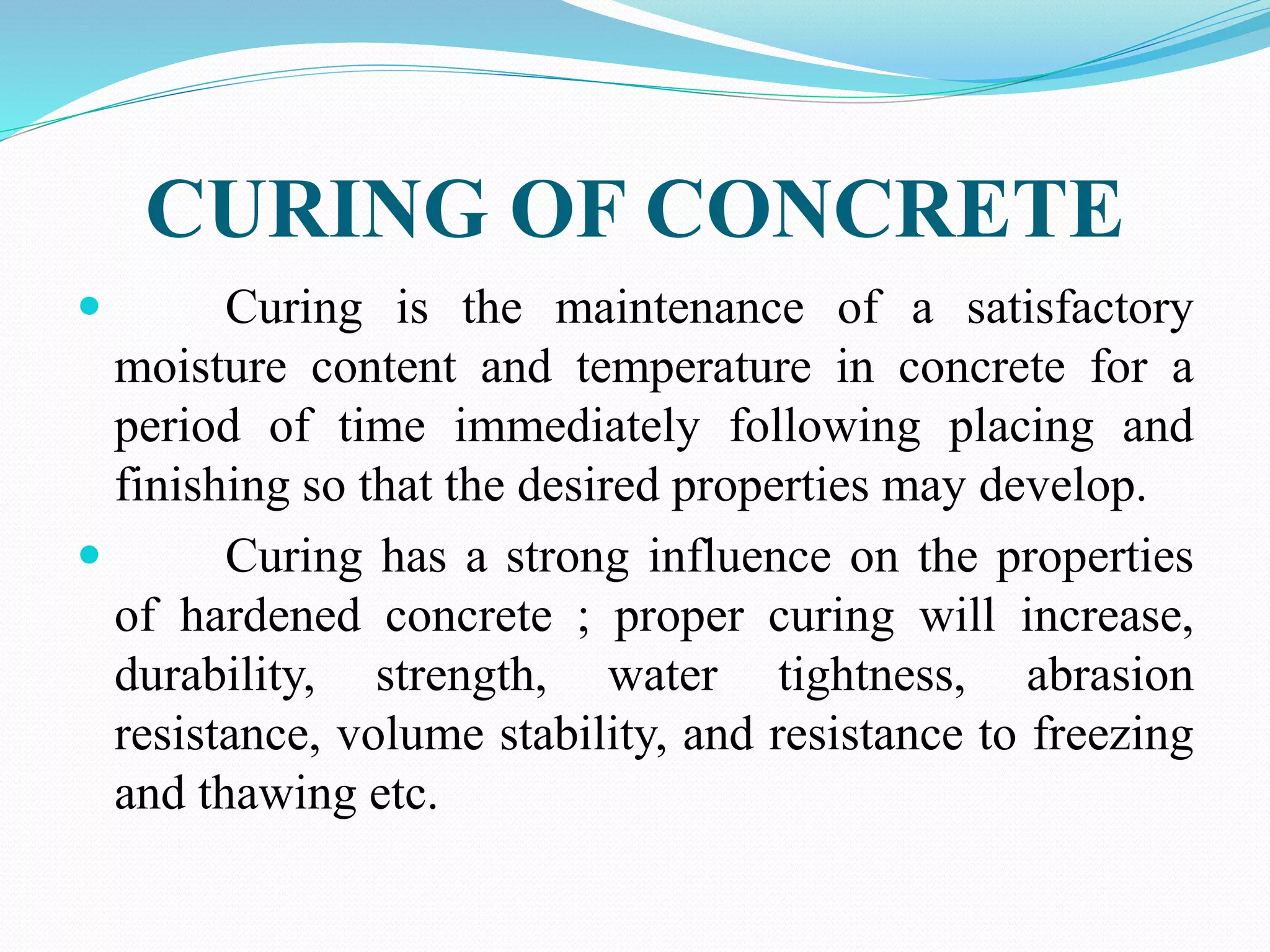 Self curing concrete | PPTX