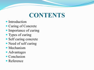 Self curing concrete | PPTX