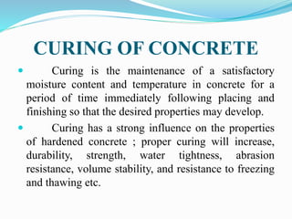 Self curing concrete | PPTX