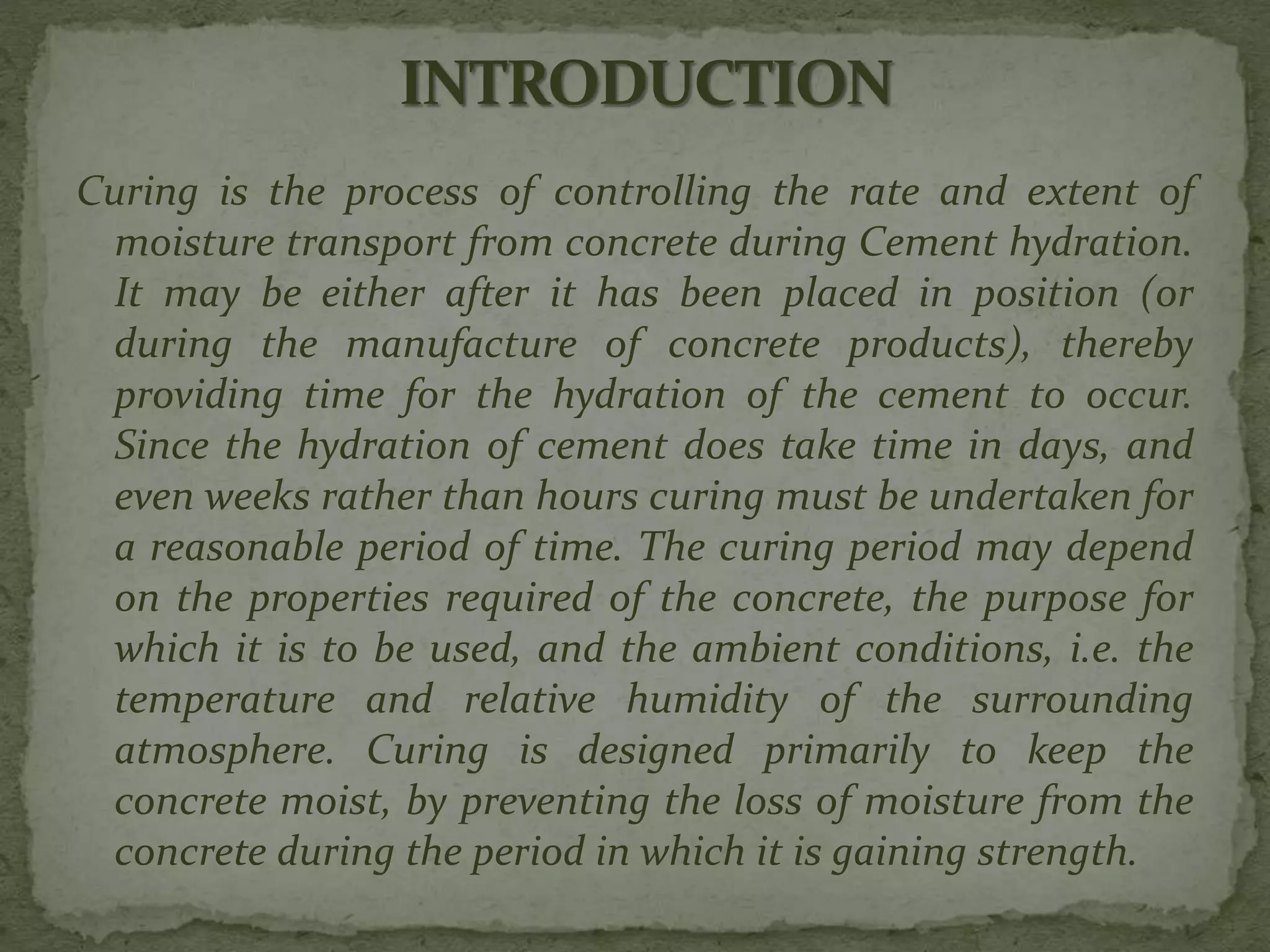 Self curing concrete using peg | PPTX