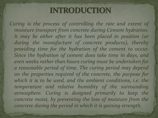 Self curing concrete using peg | PPTX