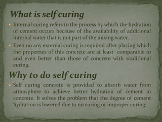 Self curing concrete using peg | PPTX
