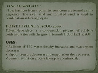 Self curing concrete using peg | PPTX