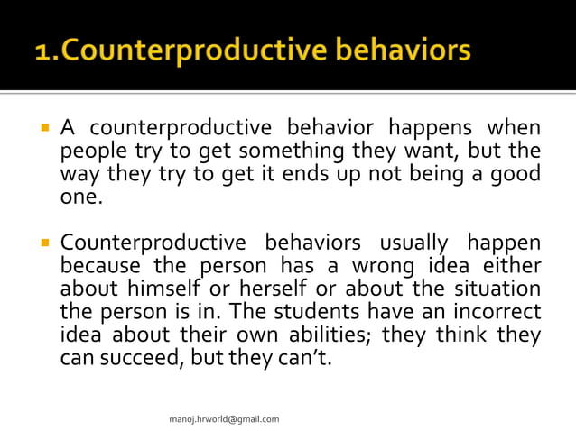 Self defeating behaviour | PPTX