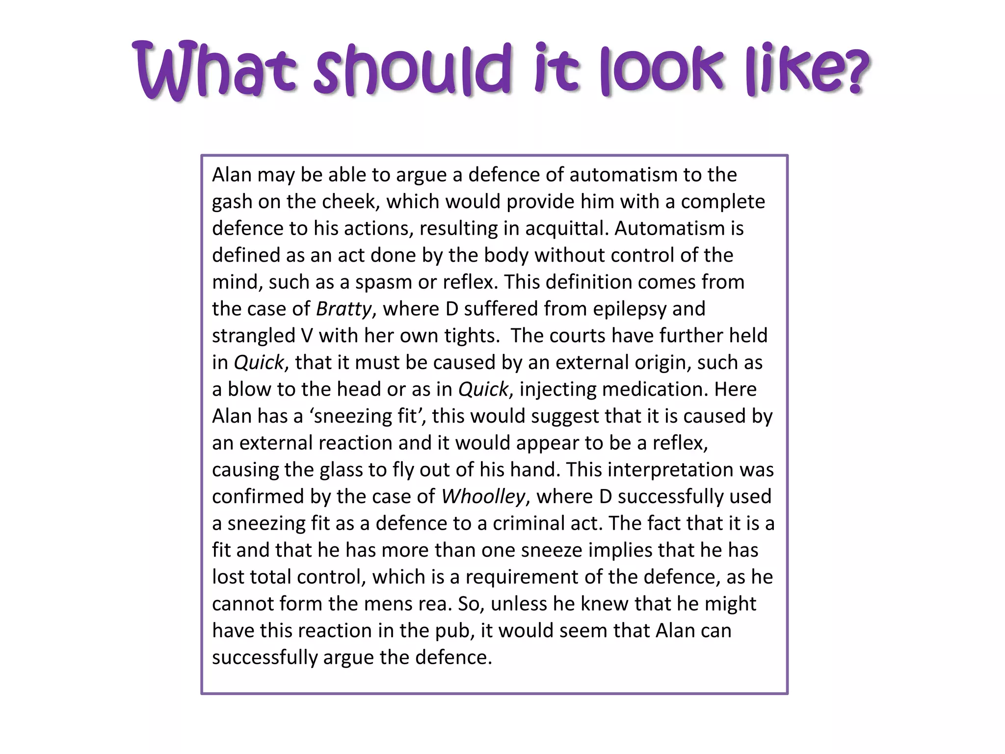 Self defence end of unit notes | PPTX