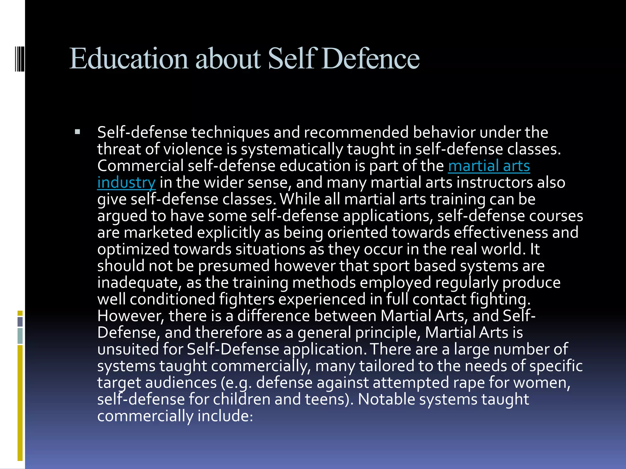 Self defence ppt | PPTX