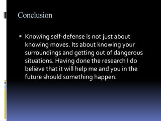 Self defence ppt | PPTX