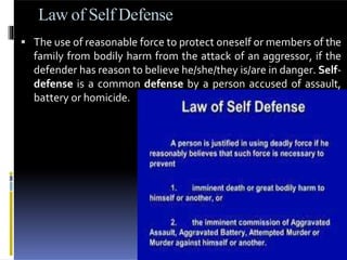 Self Defence with law of self defence01 .pptx