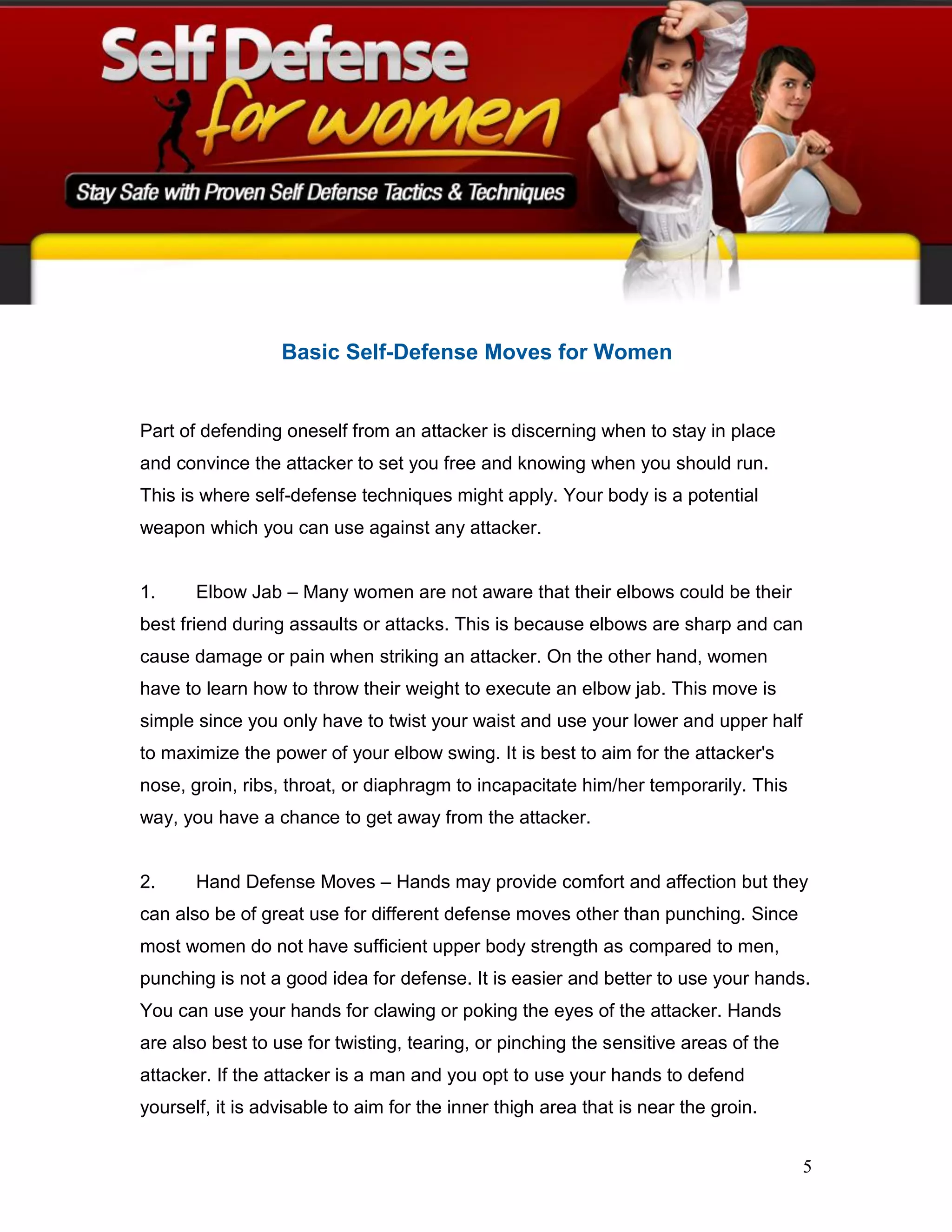 Self defense for women | PDF