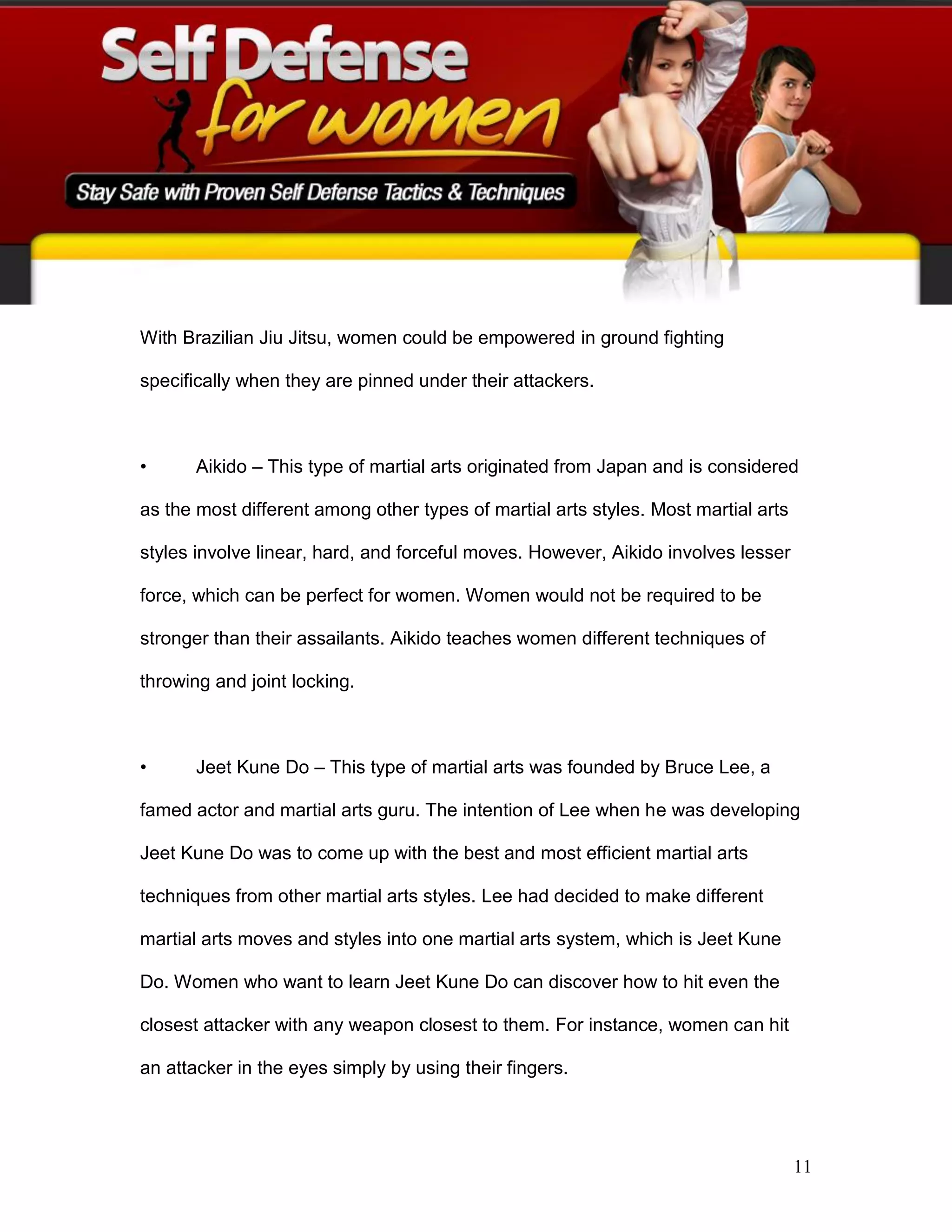 Self defense for women | PDF