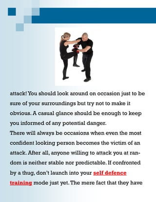 Self Defense Tactics Don't Always Have to Involve Violence | PDF
