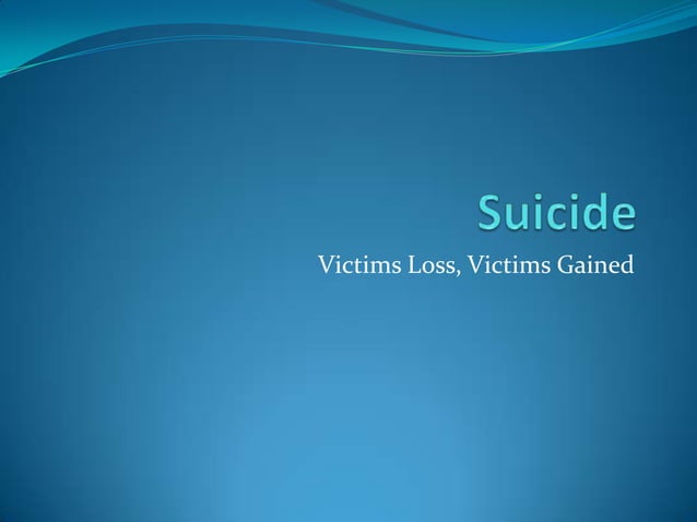 Self destructive behaviors and survivors of suicide | PPTX | Mental ...