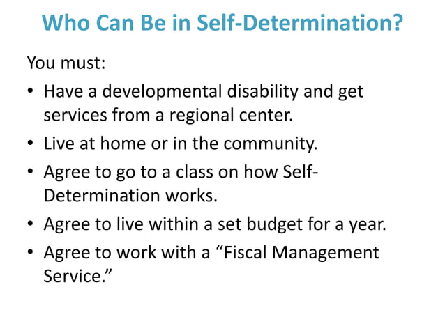 Self-Determination: A Way to Give Regional Center Clients More Choice ...