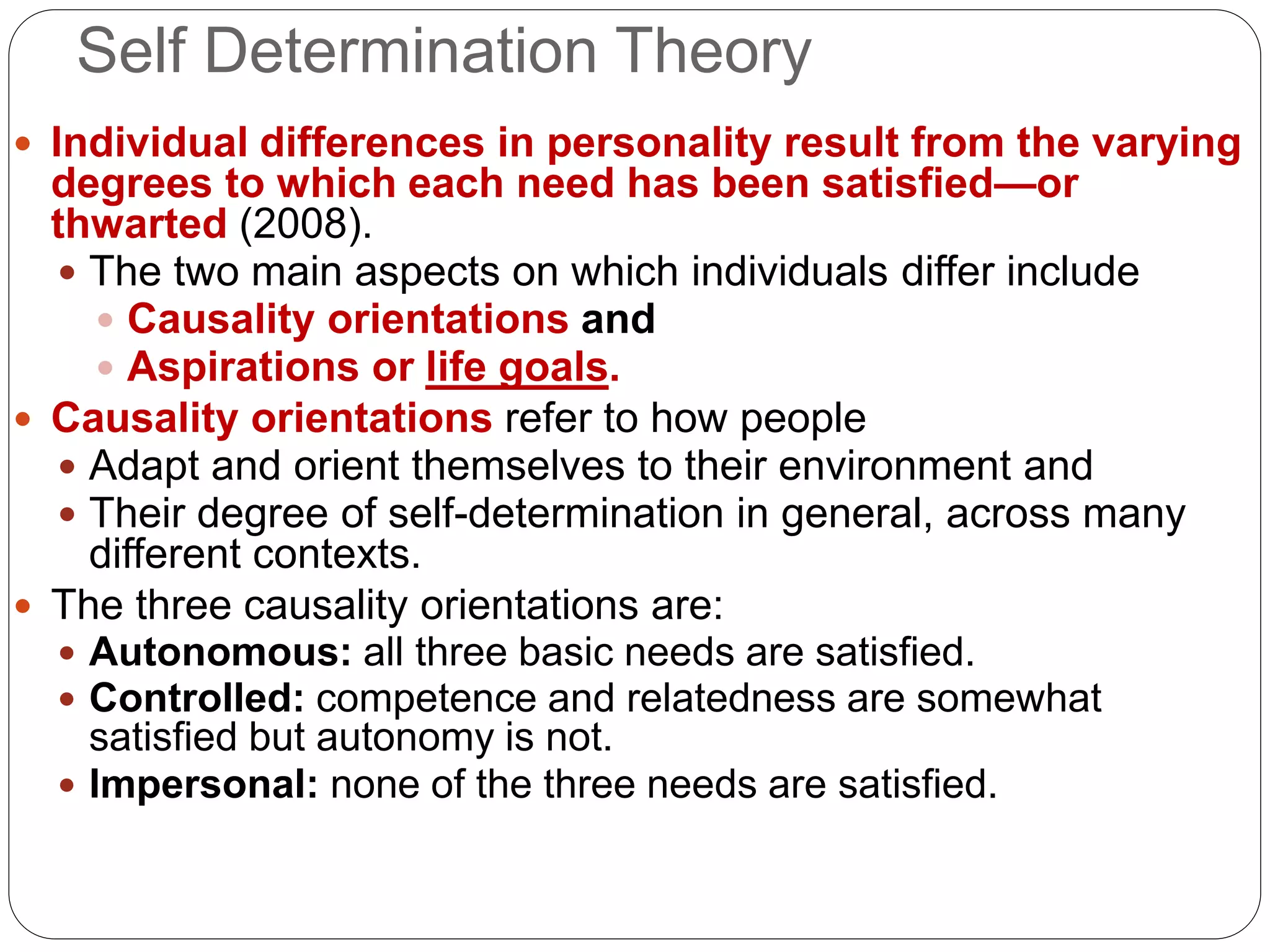 Self determination theory | PPTX