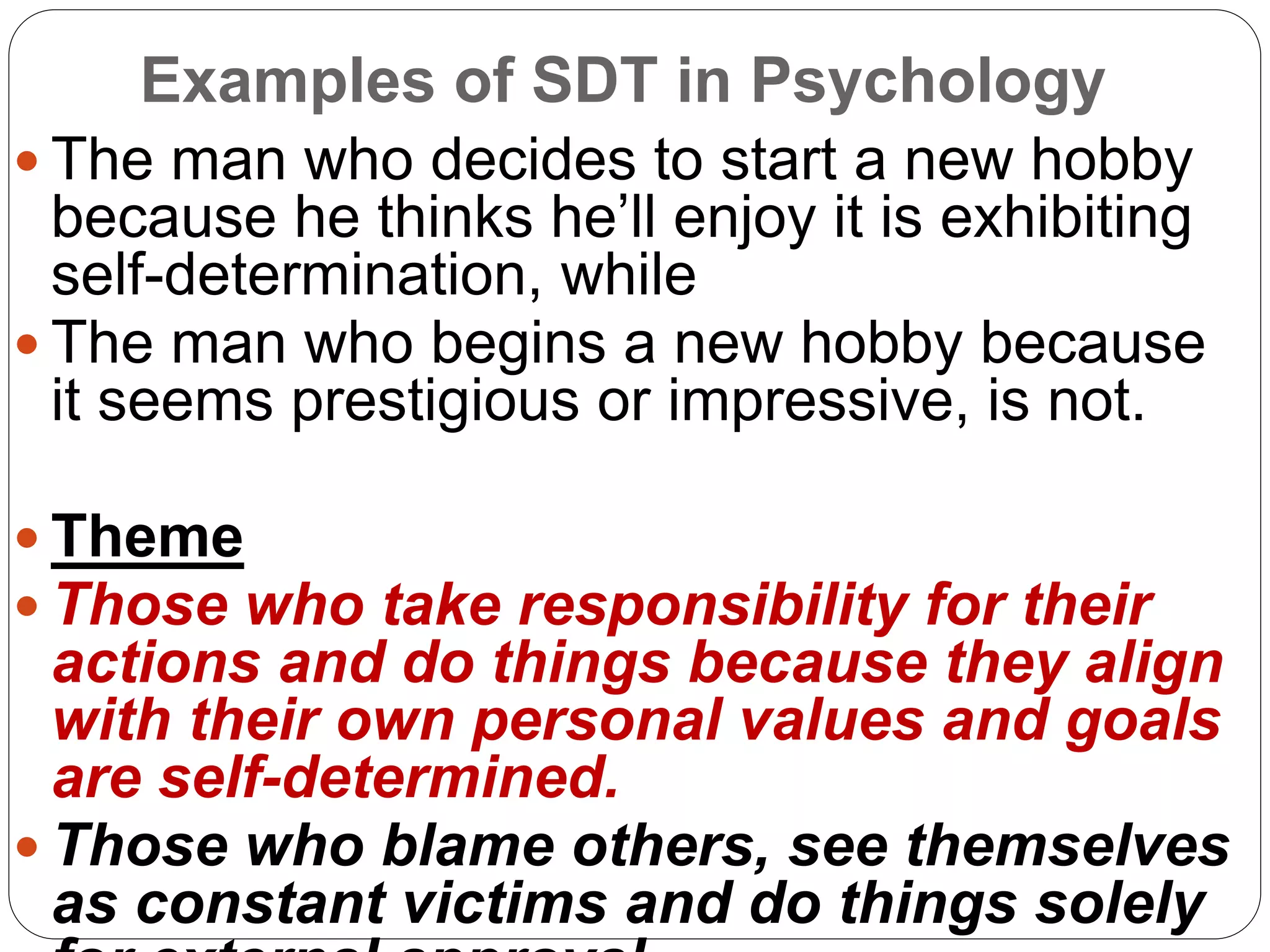 Self determination theory | PPTX