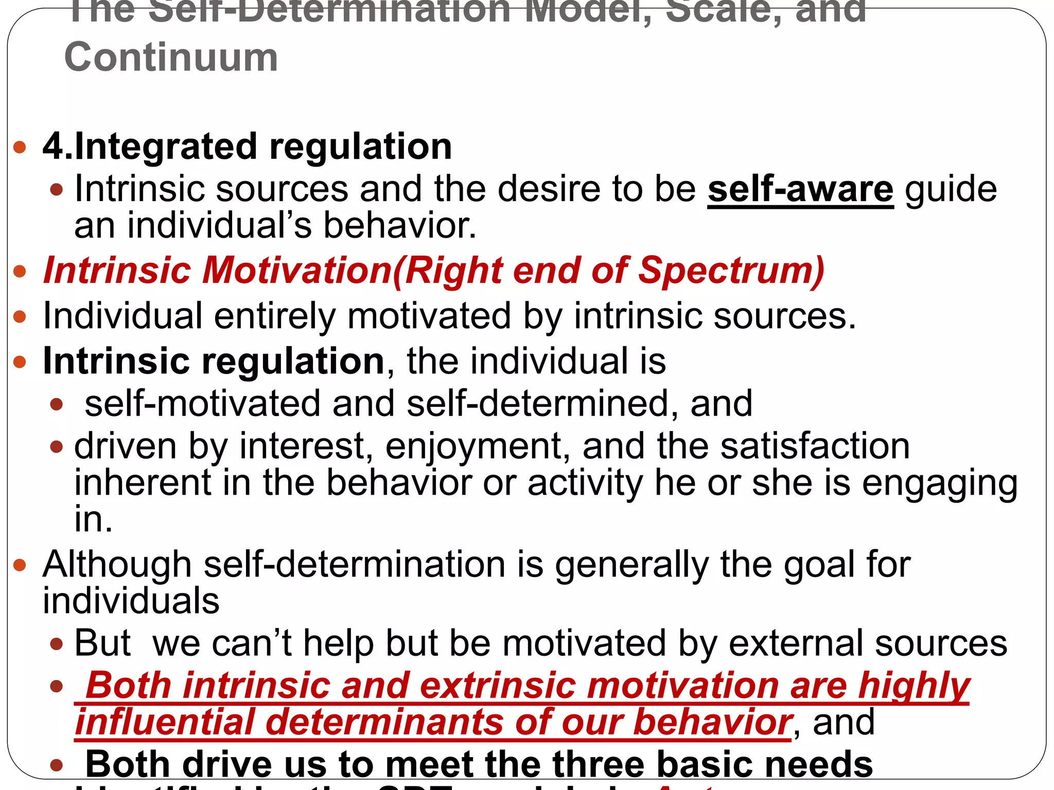 Self determination theory | PPTX