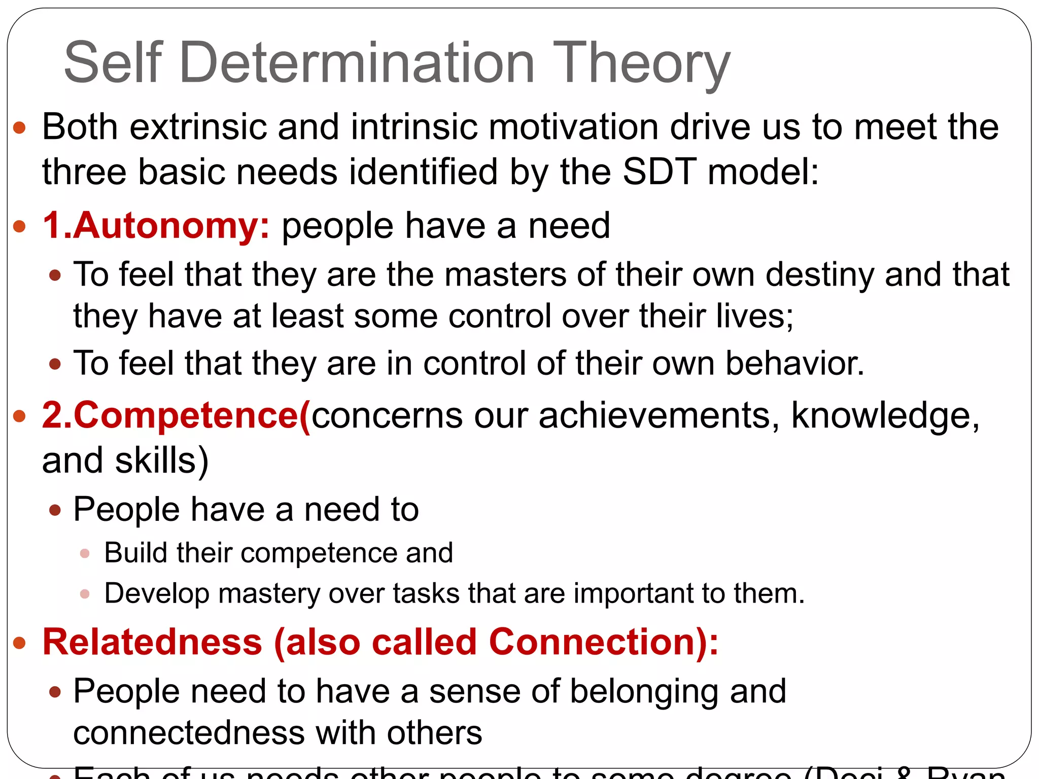 Self determination theory | PPTX