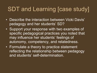 Self-Determination Theory and Learning | PPT