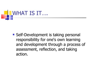 Self development | PPT