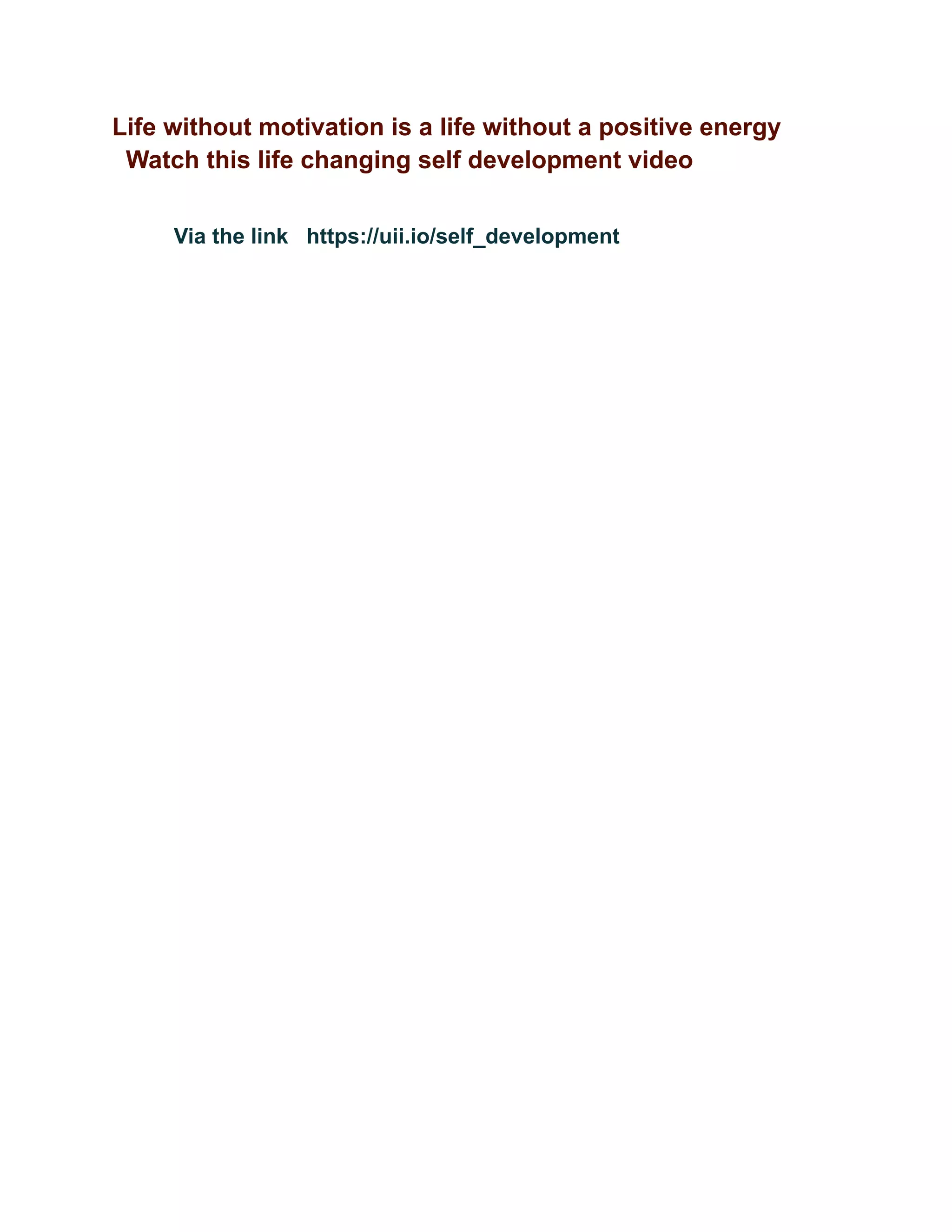 Self development | PDF