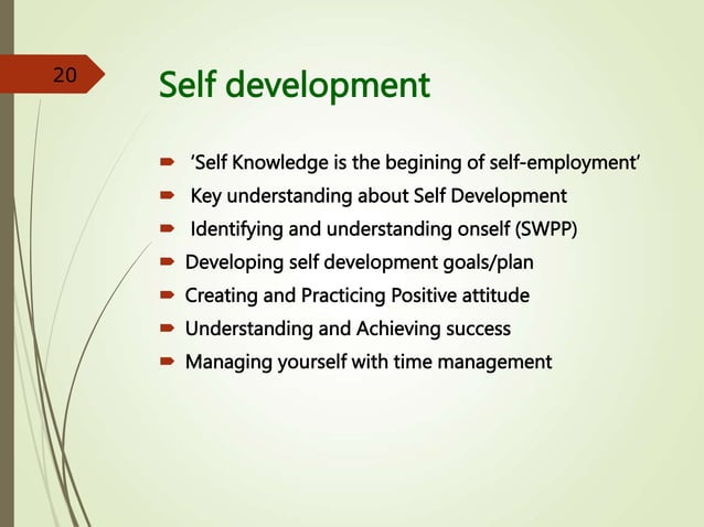 Presentation On Self Development and success on life | PPT