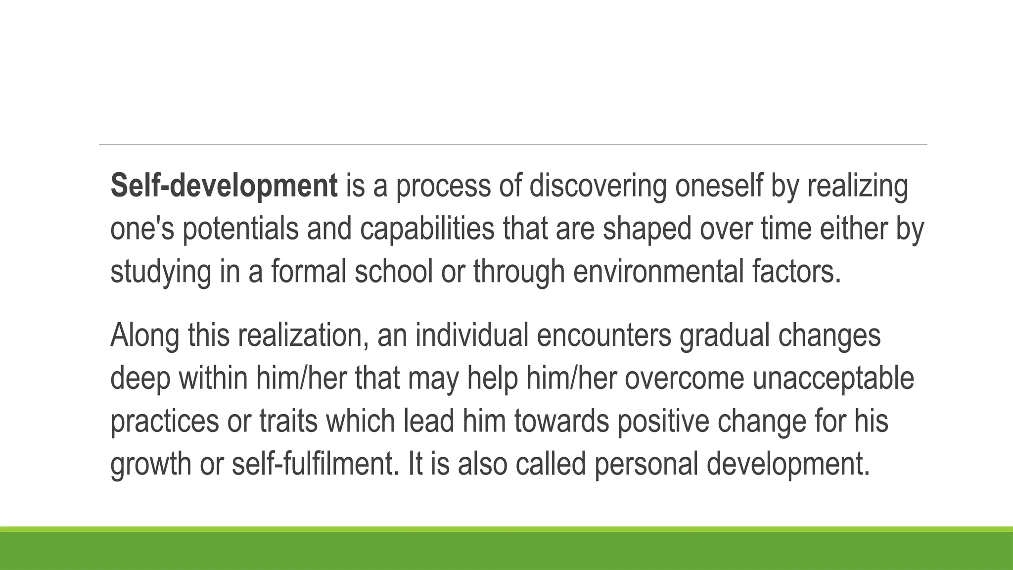 Self Development Lesson 2 Quarter 1 (PPT).pptx | Free Download