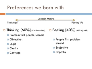 Self development through MBTI | PPT