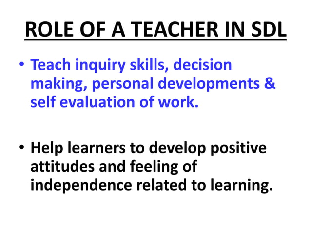 Self Directed Learning | PPTX