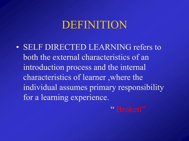 Self Directed Learning.ppt