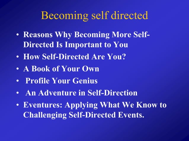 Self Directed Learning.ppt