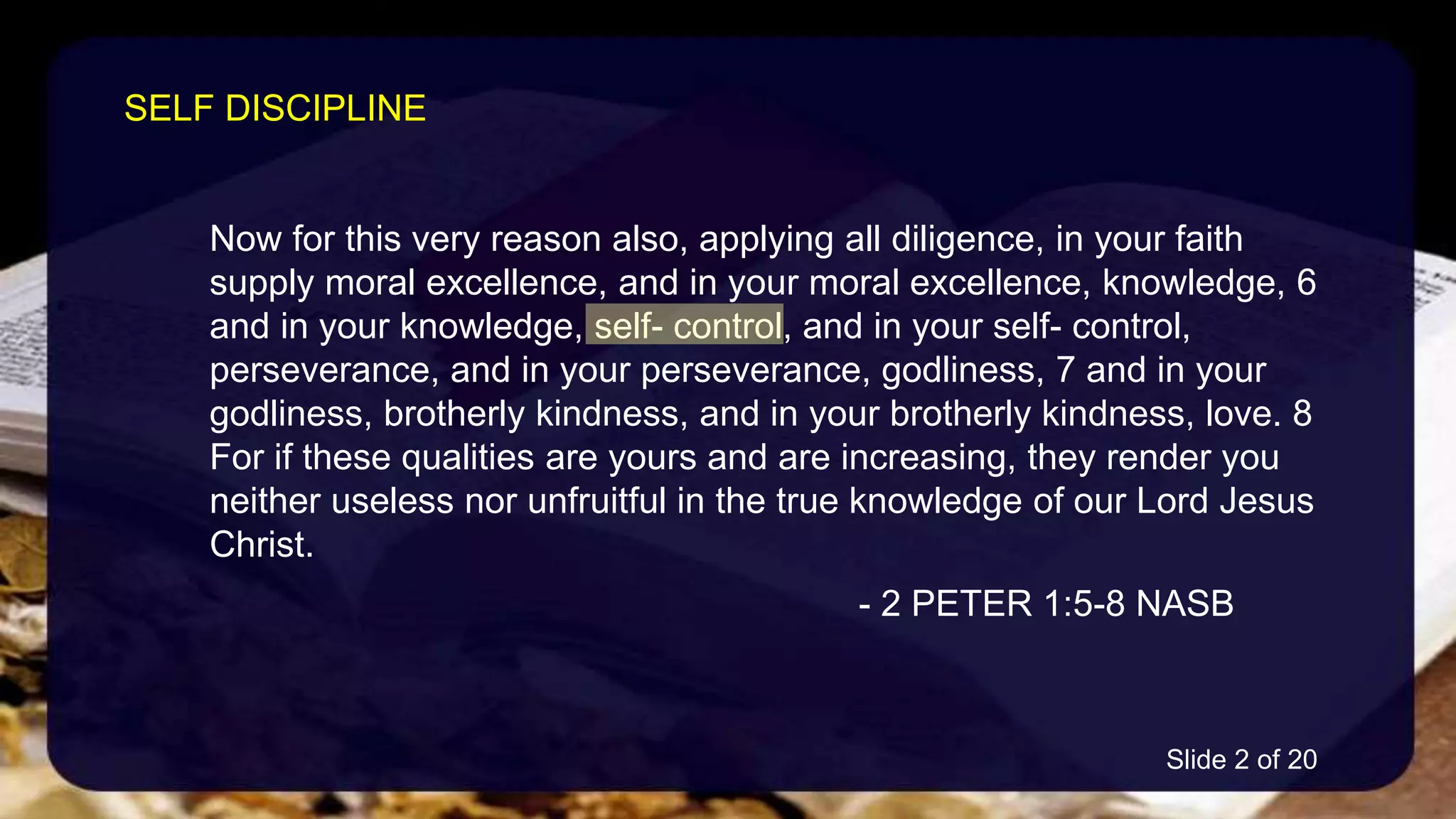 Self Discipline | PPTX