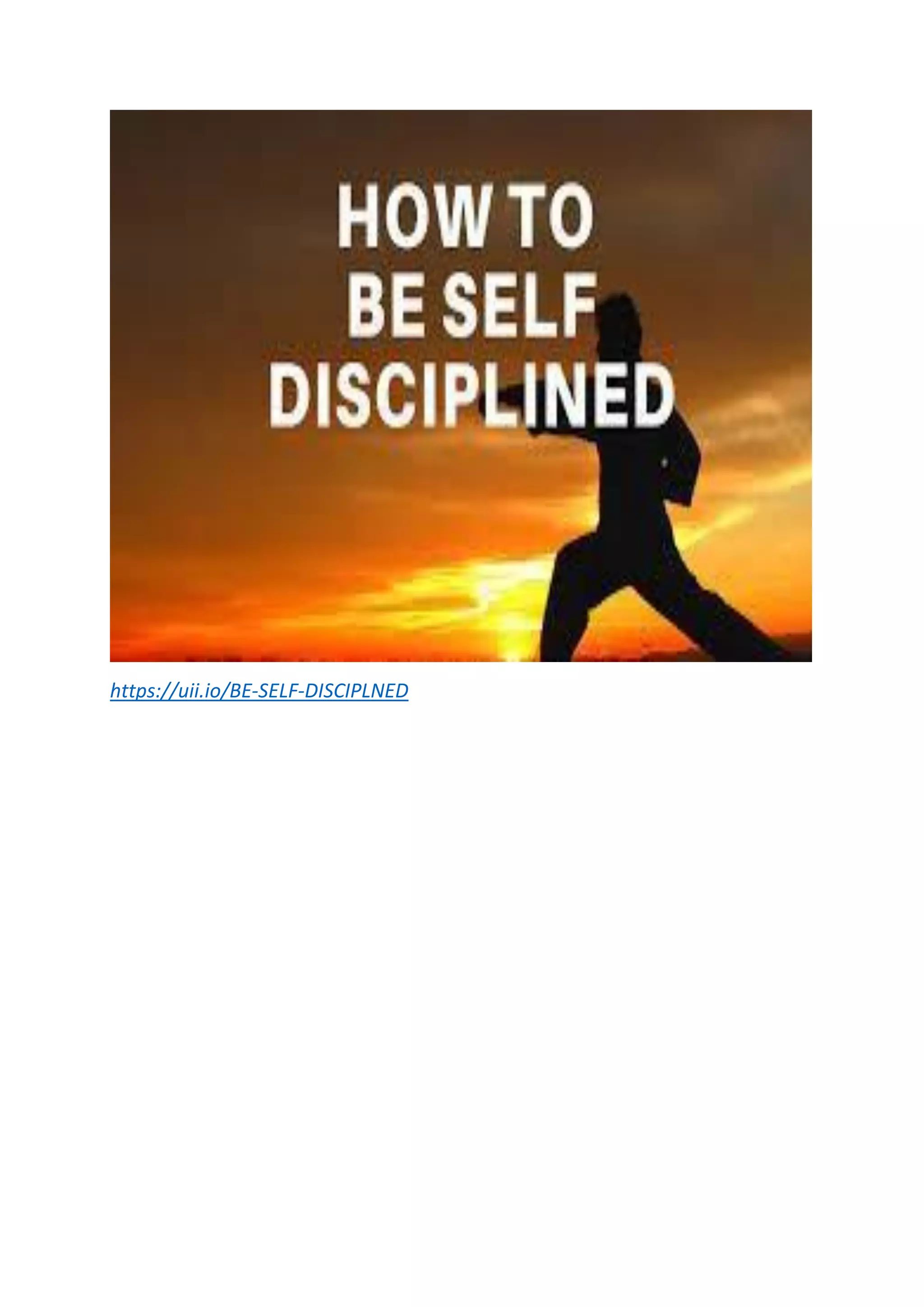 Self Discipline Pdf