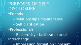 Self disclosure | PPTX