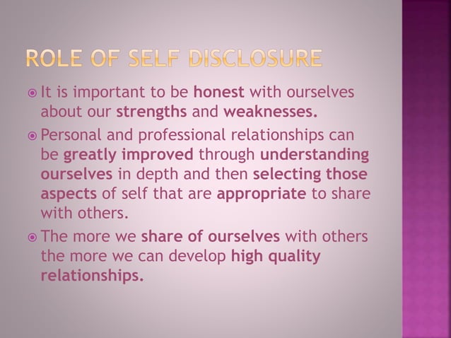 Self Disclosure and Trust (1).pptx | Parenting | Family and Relationships