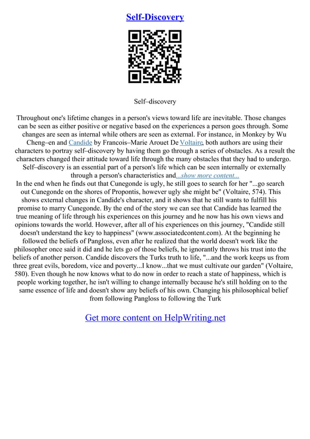 Self Discovery Essay | PDF