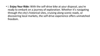Self drive bikes in Hyderabad | PPTX